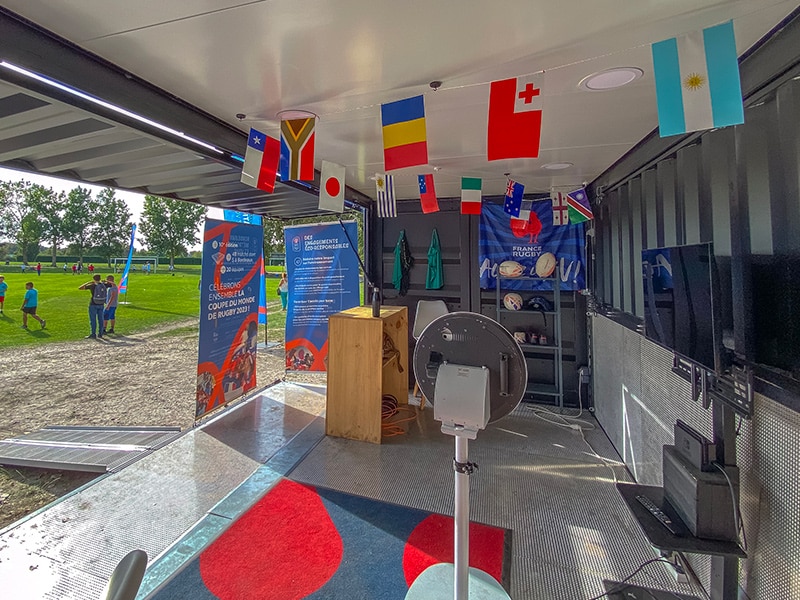 Container itinérant pour le metropole rugby tour - BOXINNOV