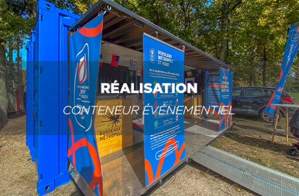 Container itinérant pour le metropole rugby tour - BOXINNOV